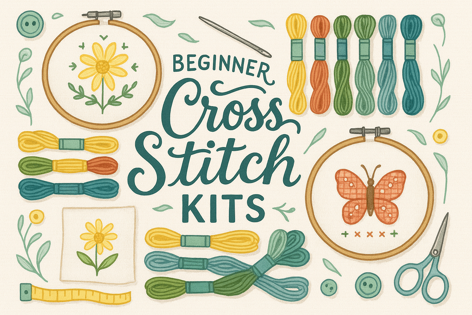 Beginner Cross Stitch Kits | Easy & Complete Sets – Pisgah Needleworks